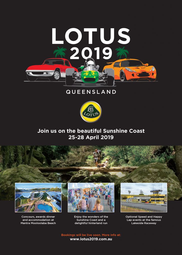 Lotus 2019 Set for April 25-28, 2019, in the Beautiful Sunshine Coast